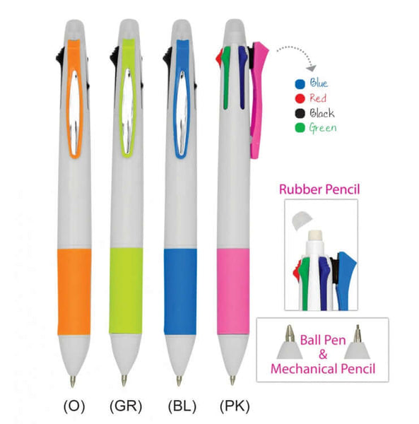 4 in 1 Ball Pen with Mechanical Pencil | Care Pack