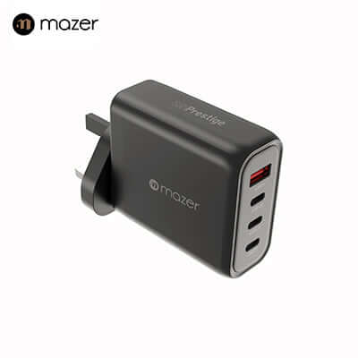 Mazer GaNPrestige 140W Gan Wall Charger With Travel Pins (4 Ports ...